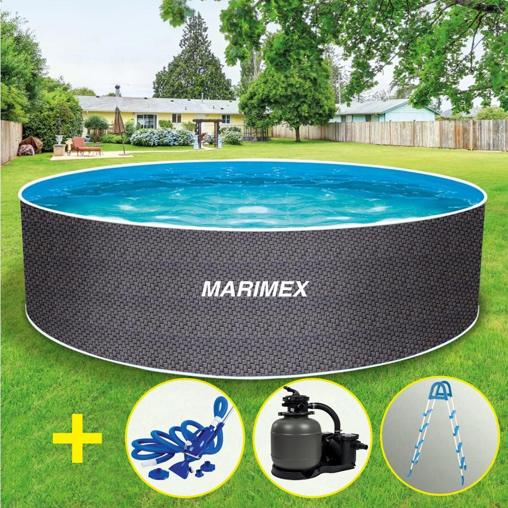 SET Bazén Marimex Orlando 3,66 x 1,22 m s filtrací, schůdky a vysavačem ...